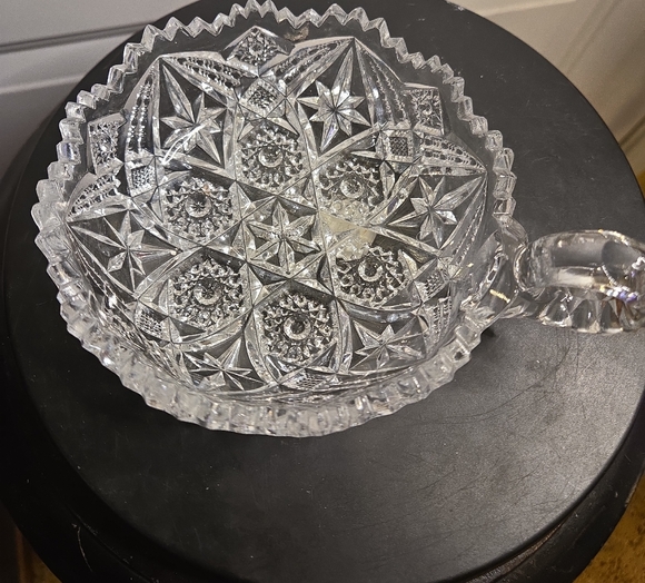 Nucut | Accents | Nucut Crystal Imperial Cut Glass Bowl With Handle 914 ...